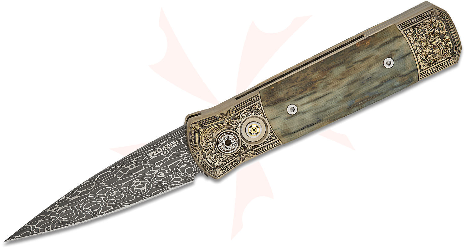 Pro-Tech Ultimate Custom Godson AUTO Folding Knife 3.15" VF Spirograph ...