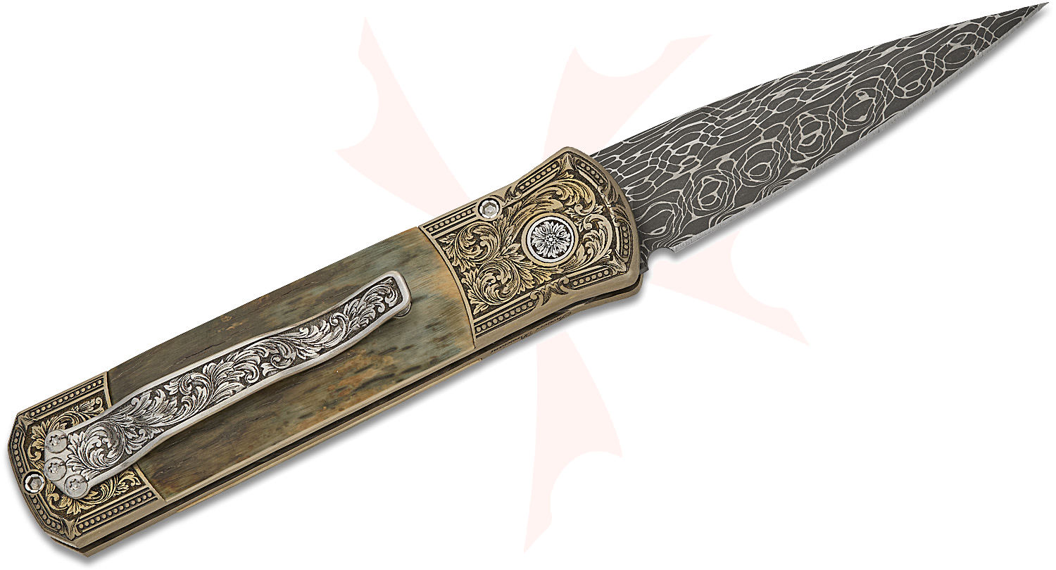 Pro-Tech Ultimate Custom Godson AUTO Folding Knife 3.15" VF Spirograph ...