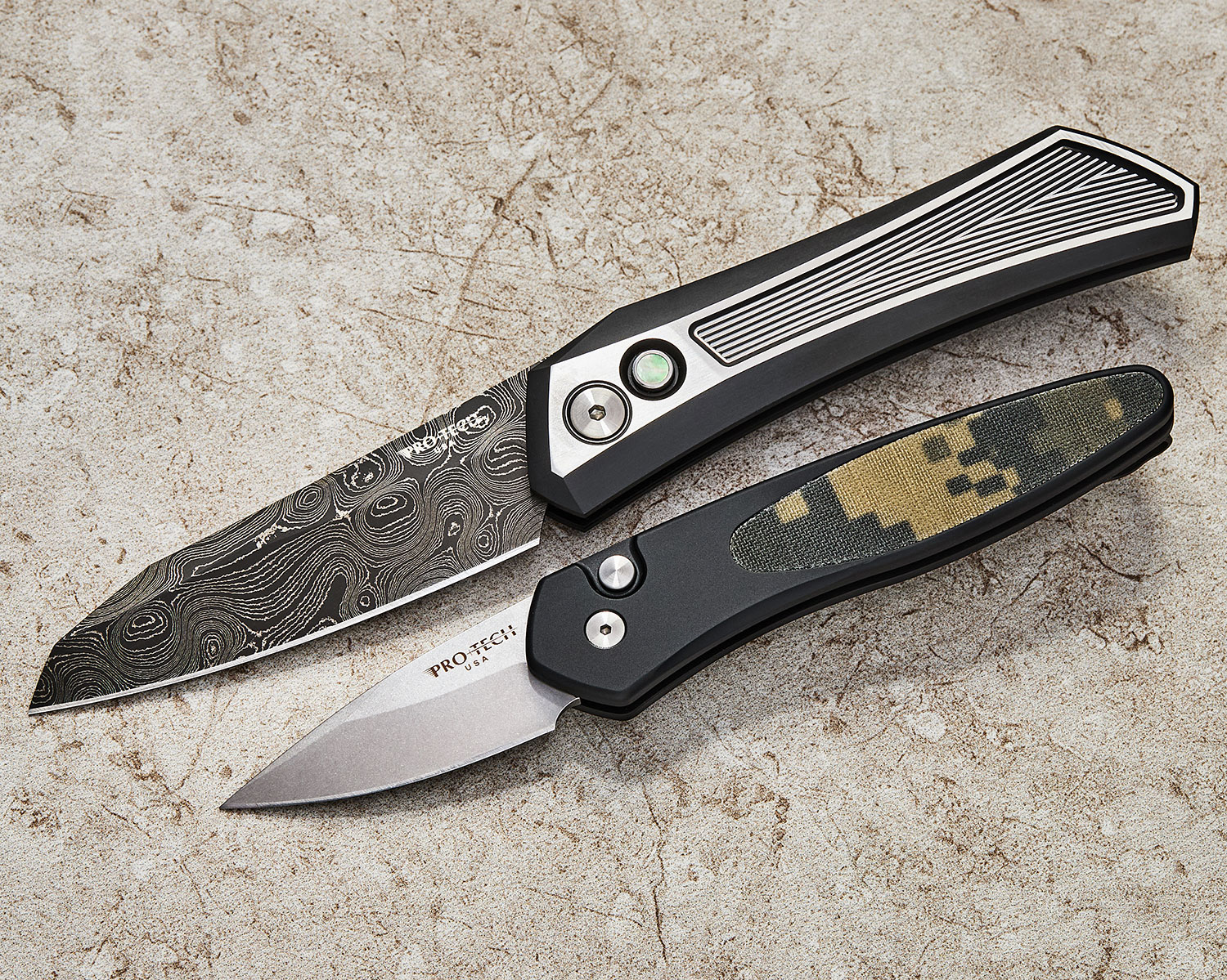 Pro-Tech 3624 Half-Breed AUTO Folding Knife 1.95" S35VN Stonewashed ...