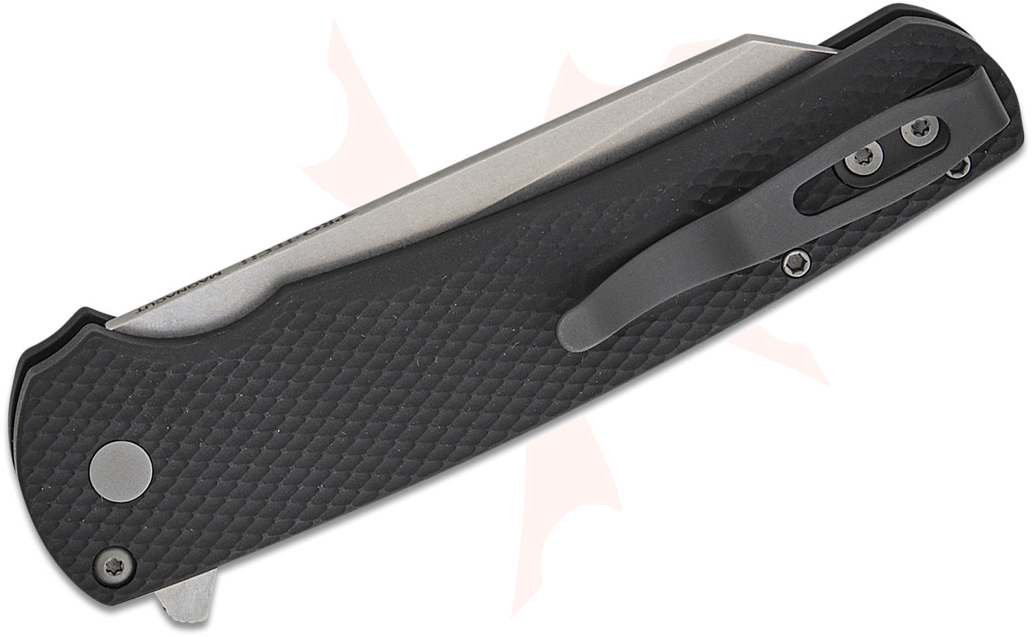 Pro-Tech 5405 Malibu Manual Button Lock Flipper Knife 3.30" CPM-MagnaCut Stonewashed Reverse ...