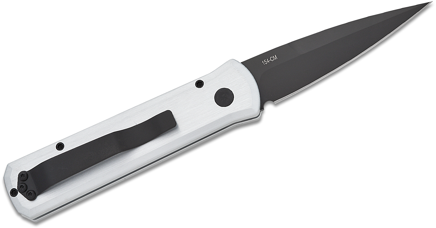 Pro-Tech 721 Godson AUTO Folding Knife 3.15" 154CM Black DLC Plain ...