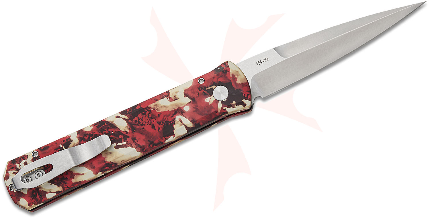 Pro-Tech 921 Godfather AUTO Folding Knife 4" 154CM Satin Plain Blade ...