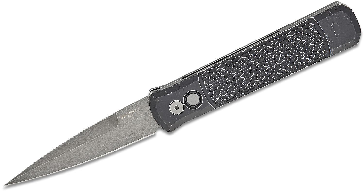 Pro-Tech 926 Godfather AUTO Folding Knife 4" 154CM Acid Washed Plain ...