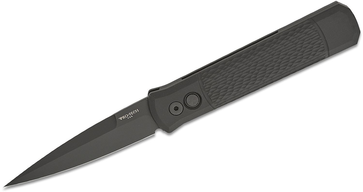 Pro-Tech 926 SWAT Godfather AUTO Folding Knife 4" 154CM Black DLC Plain ...