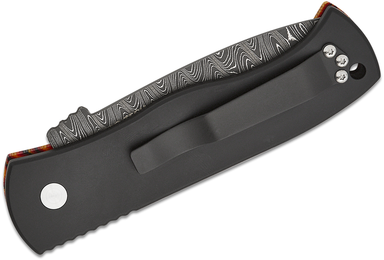 Pro-Tech Emerson CQC7 AUTO Folding Knife 3.25" Nichols Ladder Damasus Tanto Blade, Big Banshee ...