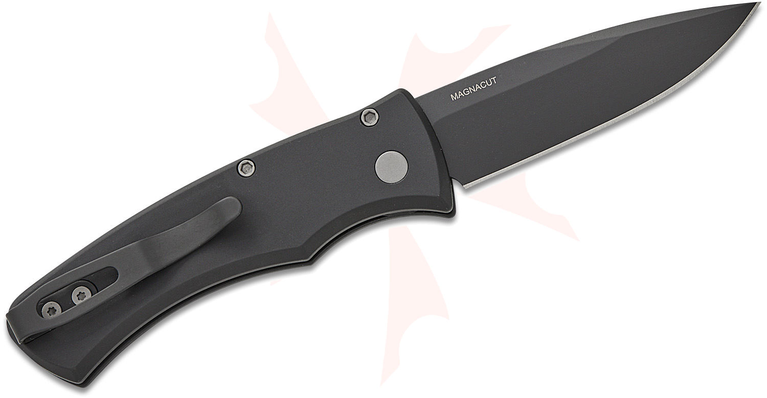 Pro-Tech Duke 2 AUTO Folding Knife 2.625" CPM-MagnaCut Black DLC Drop ...