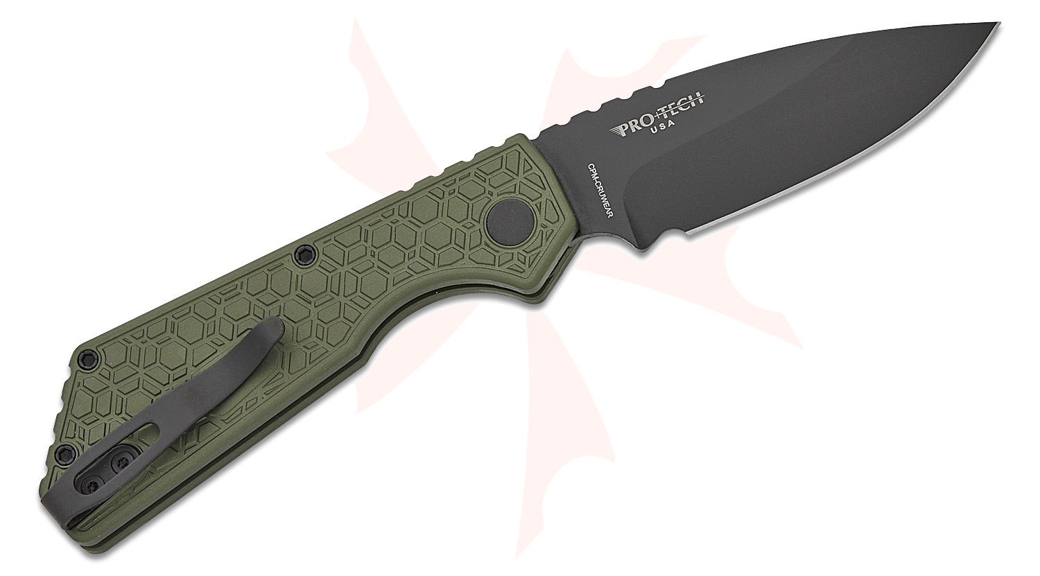 Pro-Tech Strider PT& AUTO Folding Knife 3.05" CPM-CruWear Black DLC ...