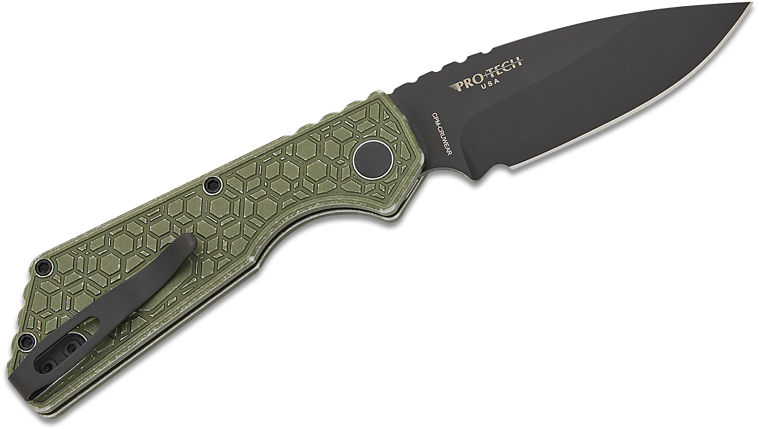 Pro-Tech Strider PT& AUTO Folding Knife 3.05" CPM-CruWear Black DLC ...