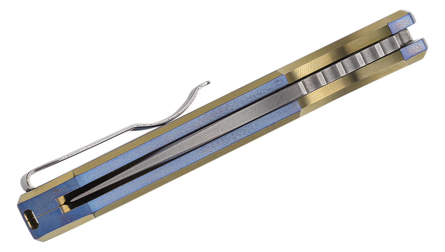 Pro-Tech LG334 Custom Les George SBR Short Bladed Rockeye AUTO Folding Knife 2.5" S35VN Two-Tone ...