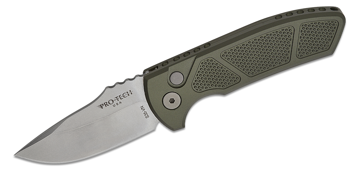 Pro-Tech LG405 Les George SBR Short Bladed Rockeye AUTO Folding Knife 2.5" S35VN Stonewashed ...