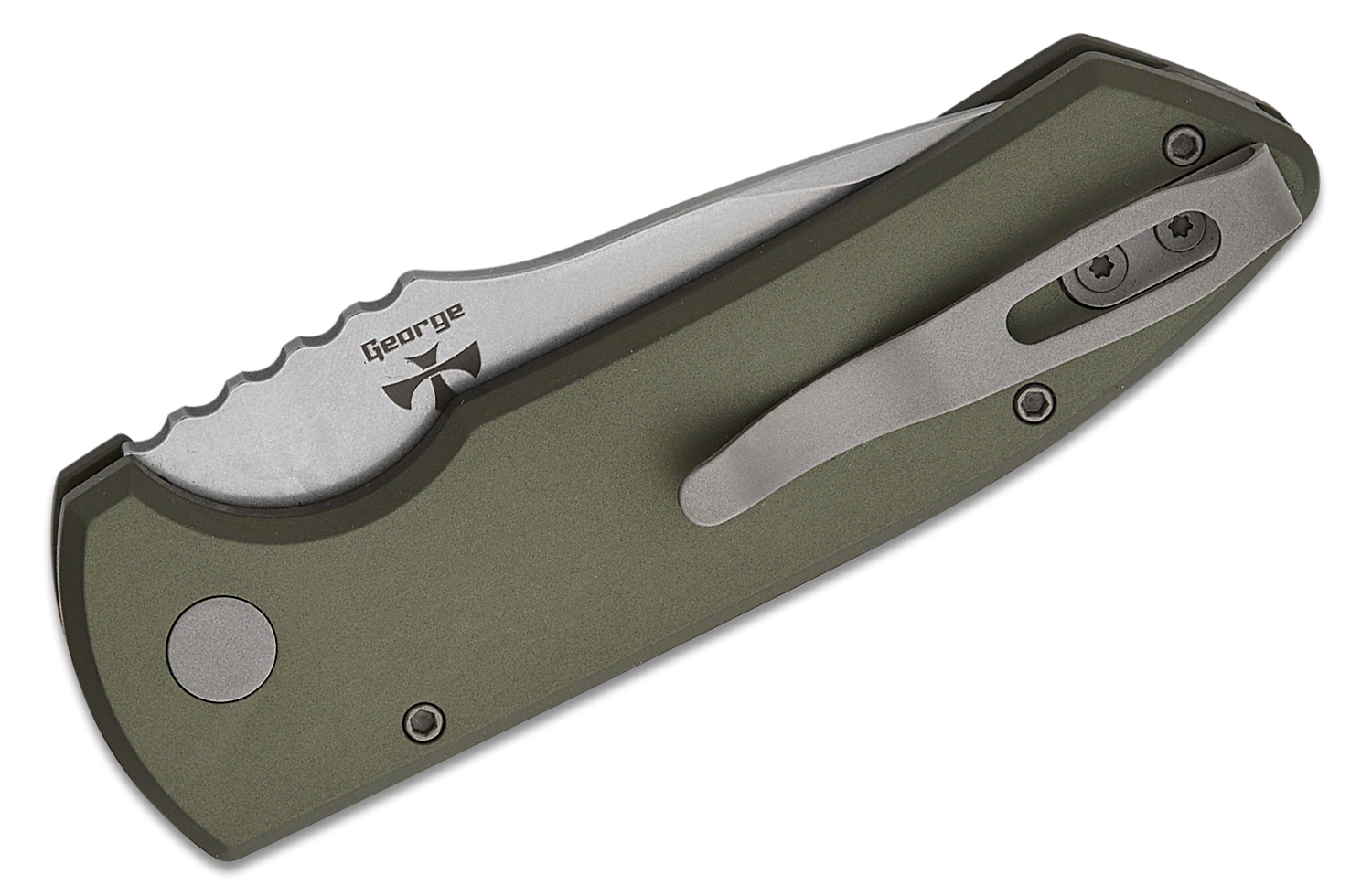 Pro-Tech LG405 Les George SBR Short Bladed Rockeye AUTO Folding Knife 2.5" S35VN Stonewashed ...