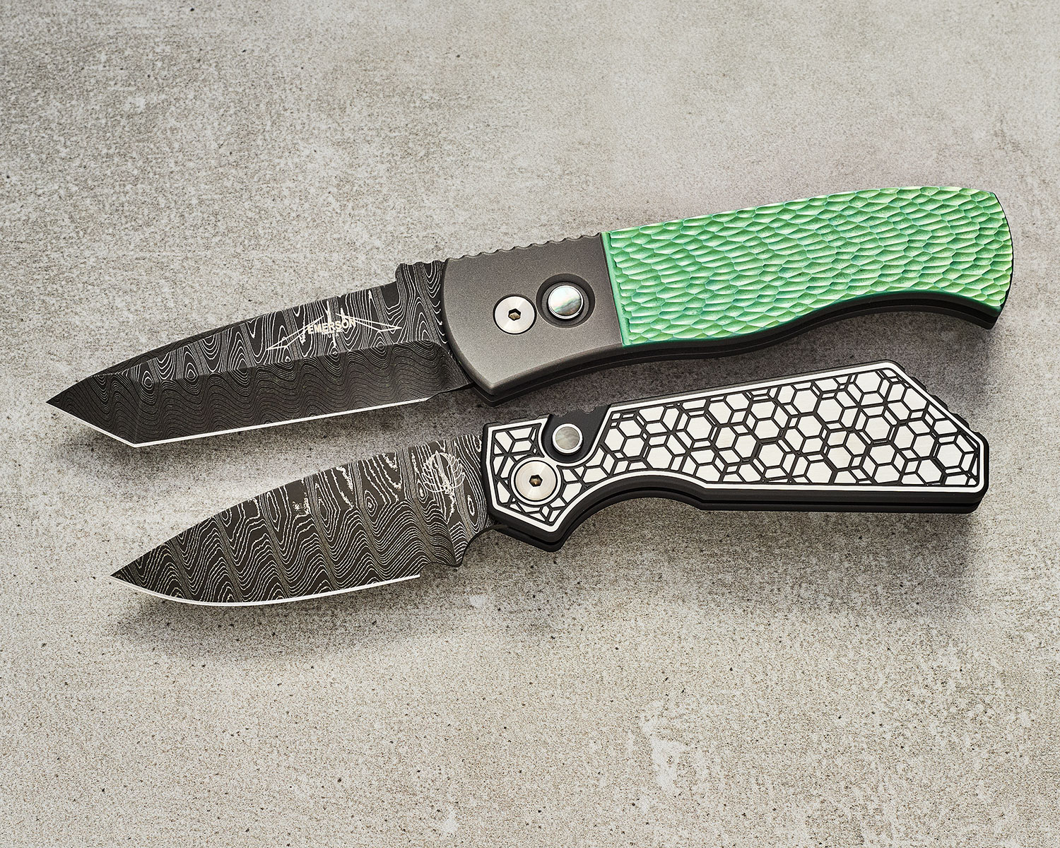 Pro-Tech Strider Custom PT& AUTO Folding Knife 3.05" Nichols Ladder ...