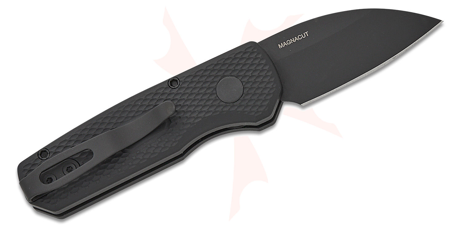 Pro-Tech R5306 Runt 5 AUTO Folding Knife 1.94" CPM-MagnaCut Black DLC ...