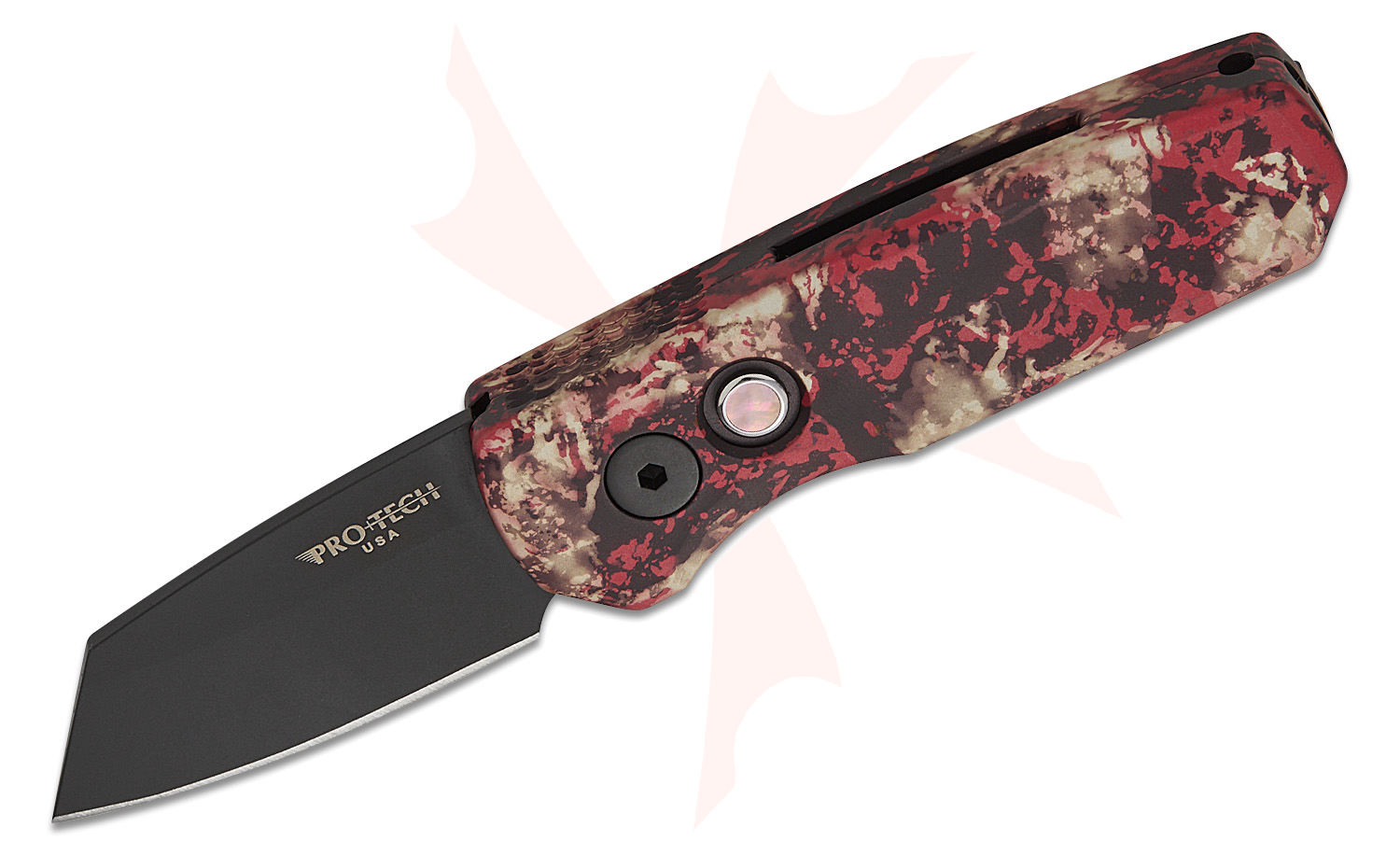 Pro-Tech R5403 Runt 5 AUTO Folding Knife 1.94" CPM-MagnaCut Black DLC ...