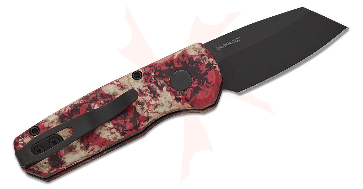 Pro-Tech R5403 Runt 5 AUTO Folding Knife 1.94" CPM-MagnaCut Black DLC ...