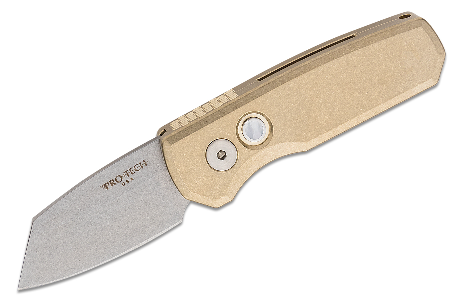 Pro-Tech R5410 Runt 5 AUTO Folding Knife 1.94" CPM-MagnaCut Stonewashed ...