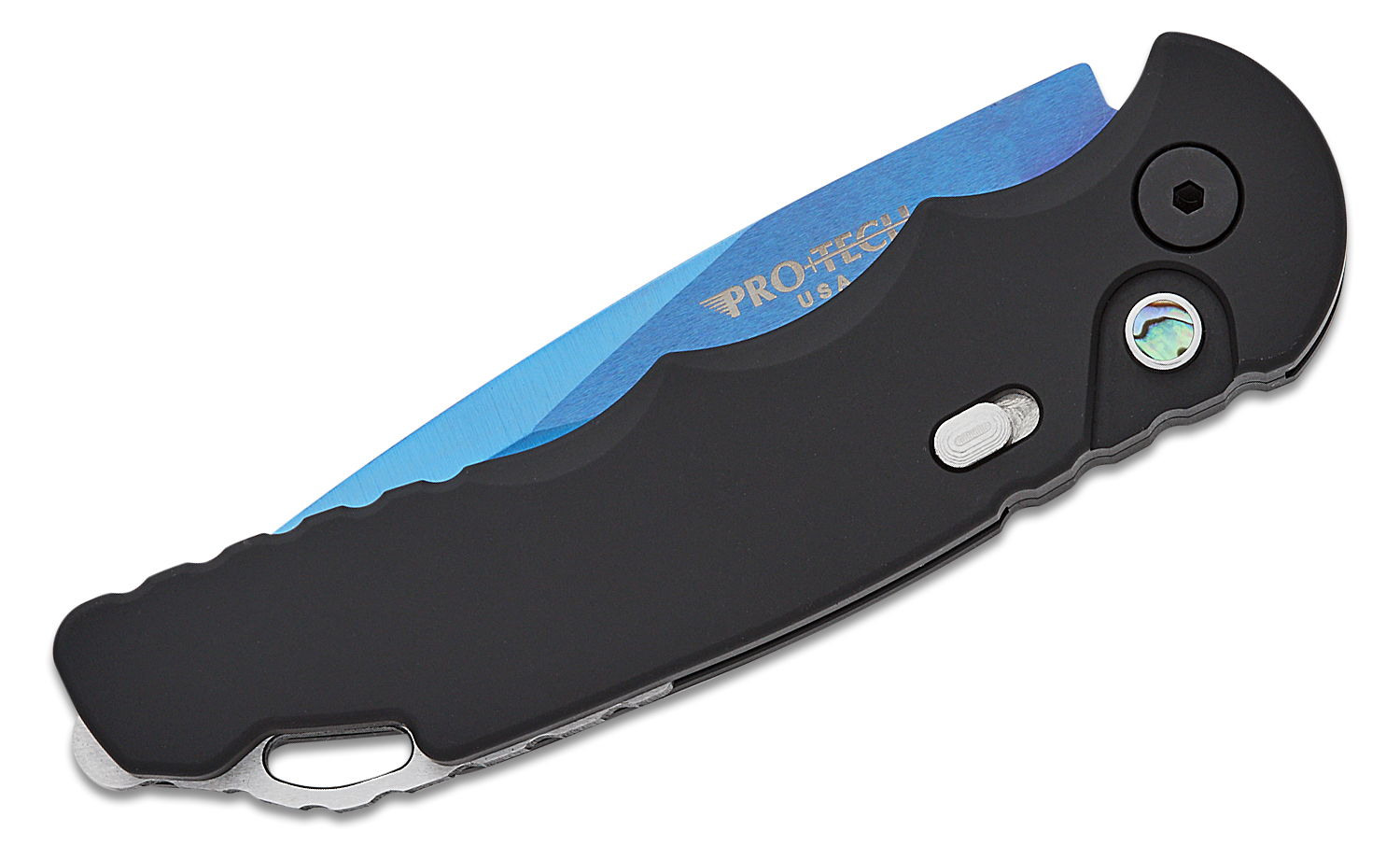 Pro-Tech TR-5 AUTO Folding Knife 3.25" 154CM Sapphire Blue Plain Blade ...