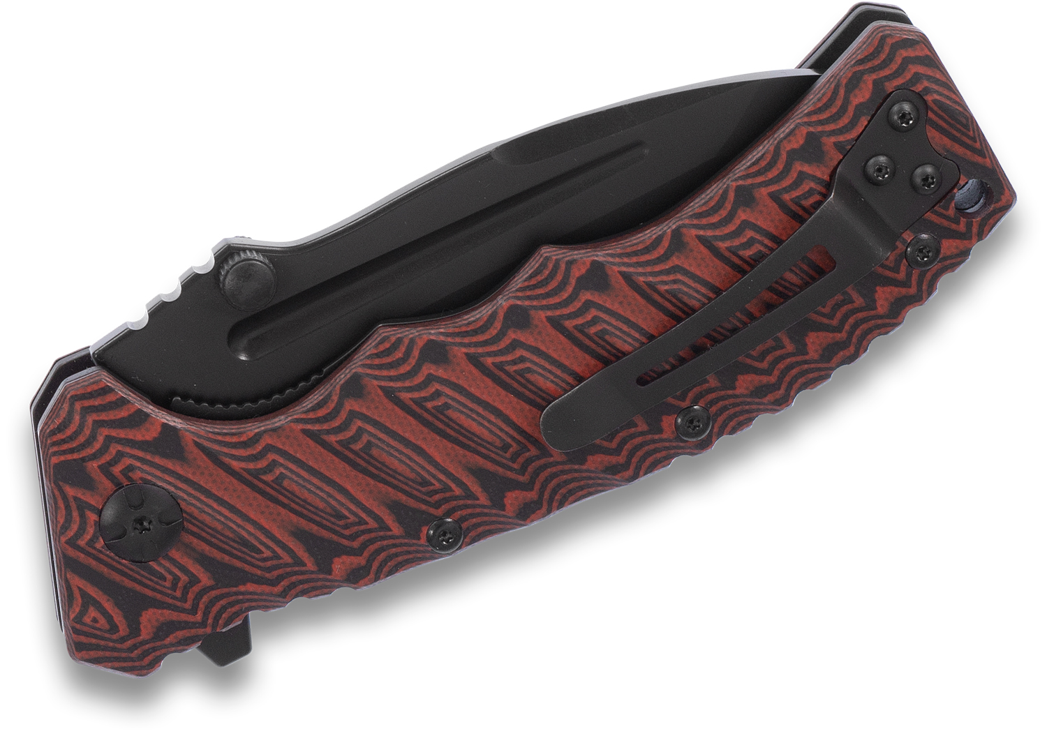 Proelia Knives TX010RBK Tactical Folding Knife 4" Black D2 Tanto Blade ...