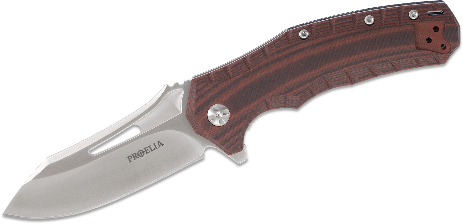 Proelia Knives TX020RS Tactical Folding Knife 4" Satin D2 Drop Point ...