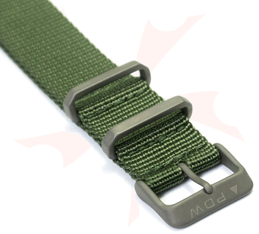 Prometheus Design Werx PDW Ti-Ring Strap 22mm OD Green Nylon Watch Band ...