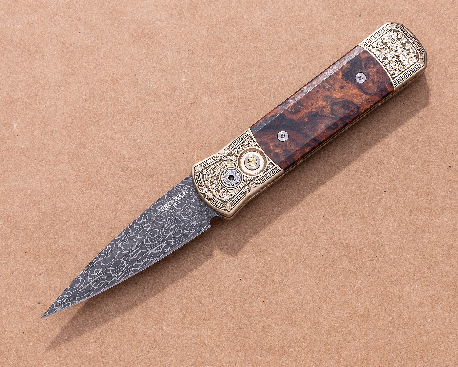 Pro-Tech Ultimate Custom Godson AUTO Folding Knife 3.15" VF Vines ...