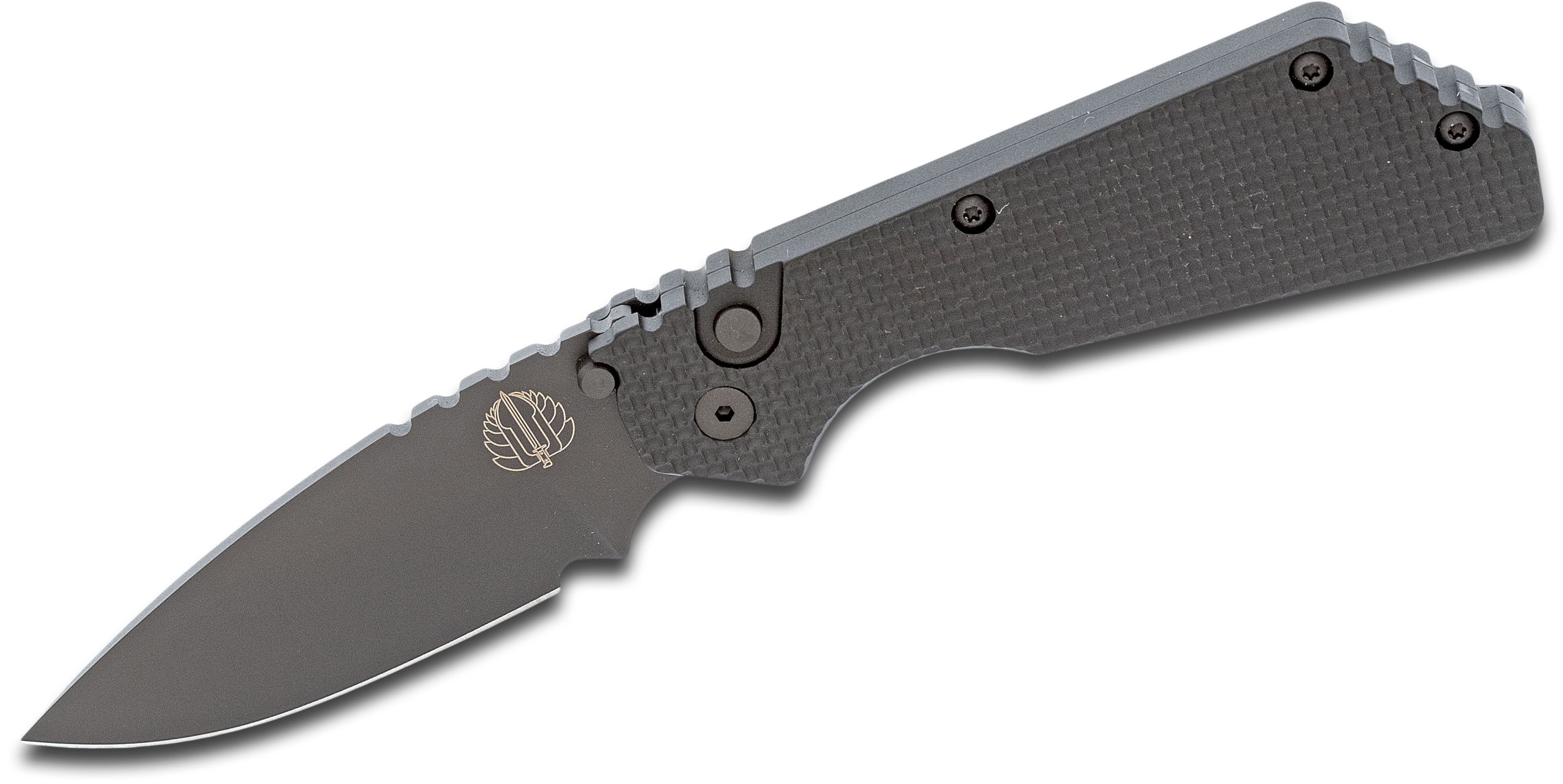 Pro-Tech Strider 2307 PT AUTO Folding Knife 2.75" 154CM Black DLC Plain ...