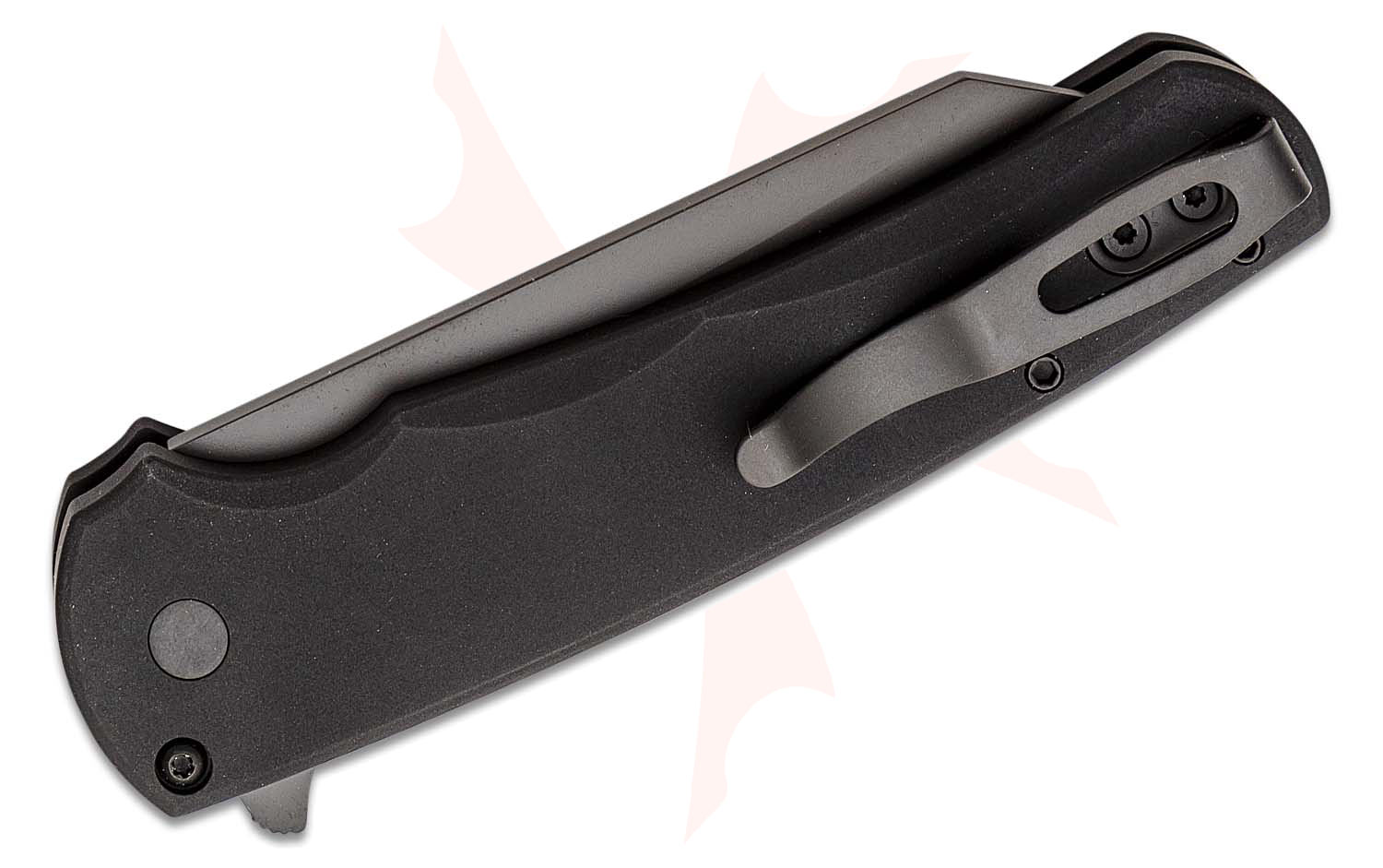 Pro-Tech 5203 Malibu Manual Flipper Knife 3.30" CPM-20CV Black DLC Reverse Tanto Blade, Black ...