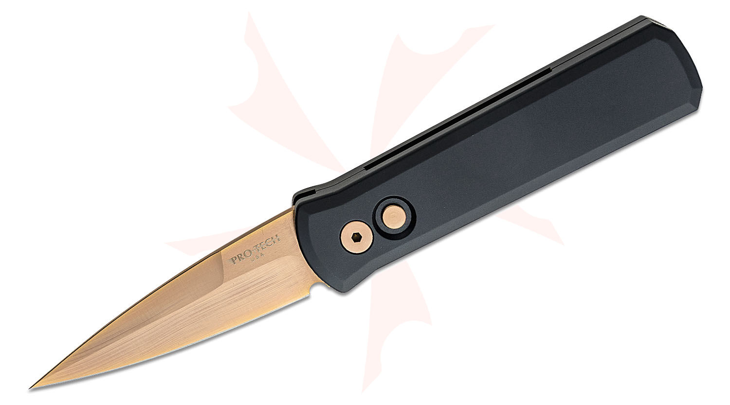 Pro-Tech 721RG Godson AUTO Folding Knife 3.15" 154CM Rose Gold Plain ...
