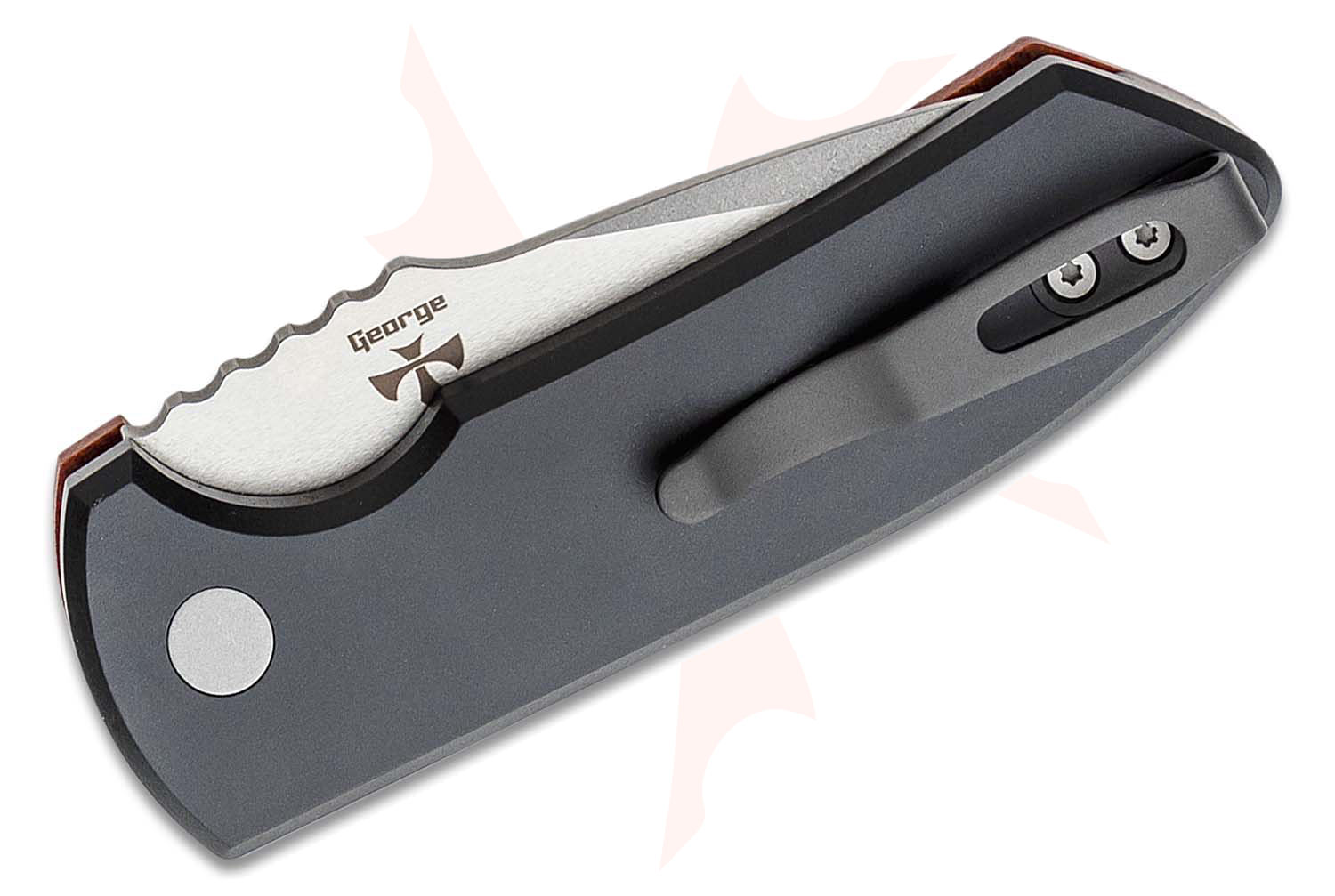 Pro-Tech Les George SBR Short Bladed Rockeye AUTO Folding Knife 2.5" S35VN Stonewashed Plain ...