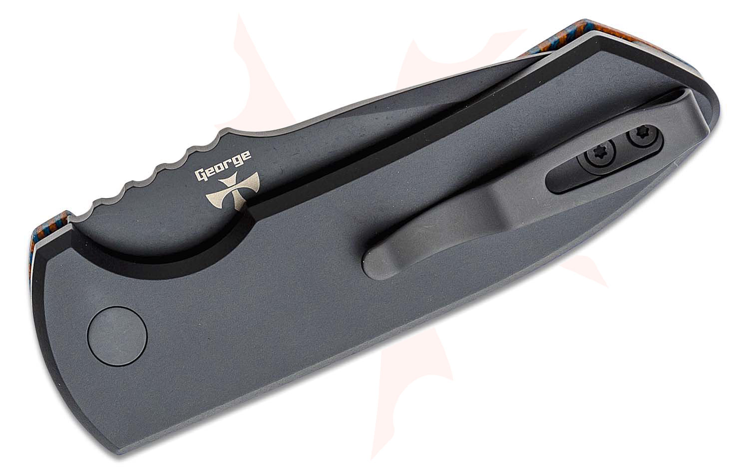 Pro-Tech Les George SBR Short Bladed Rockeye AUTO Folding Knife 2.5" S35VN Black DLC Plain Blade ...