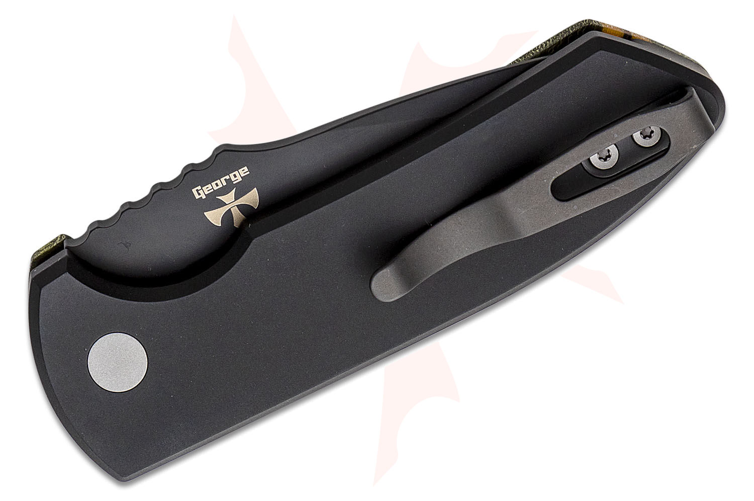 Pro-Tech Les George SBR Short Bladed Rockeye AUTO Folding Knife 2.5" S35VN Black DLC Plain Blade ...