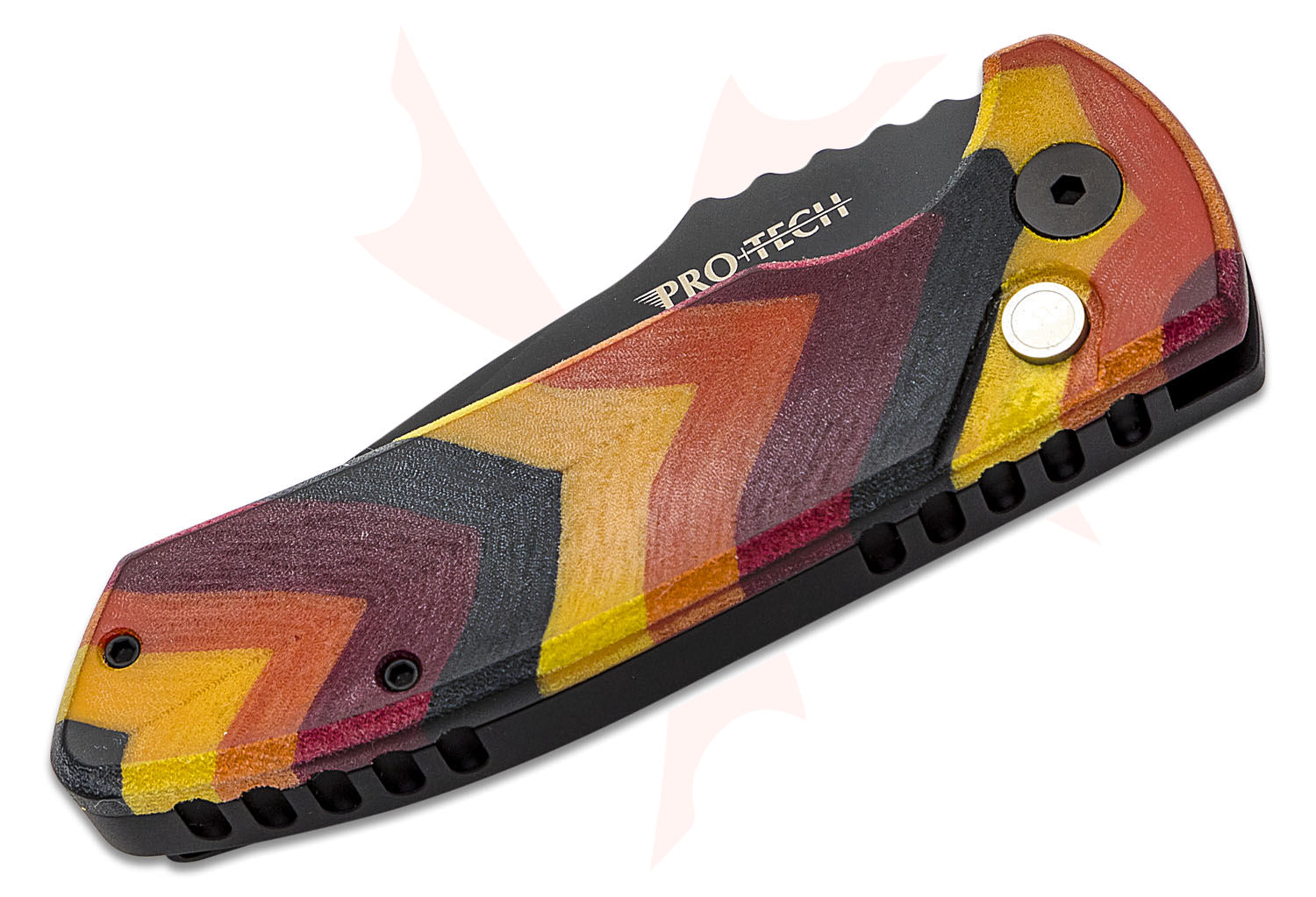 Pro-Tech Les George SBR Short Bladed Rockeye AUTO Folding Knife 2.5" S35VN Black DLC Plain Blade ...