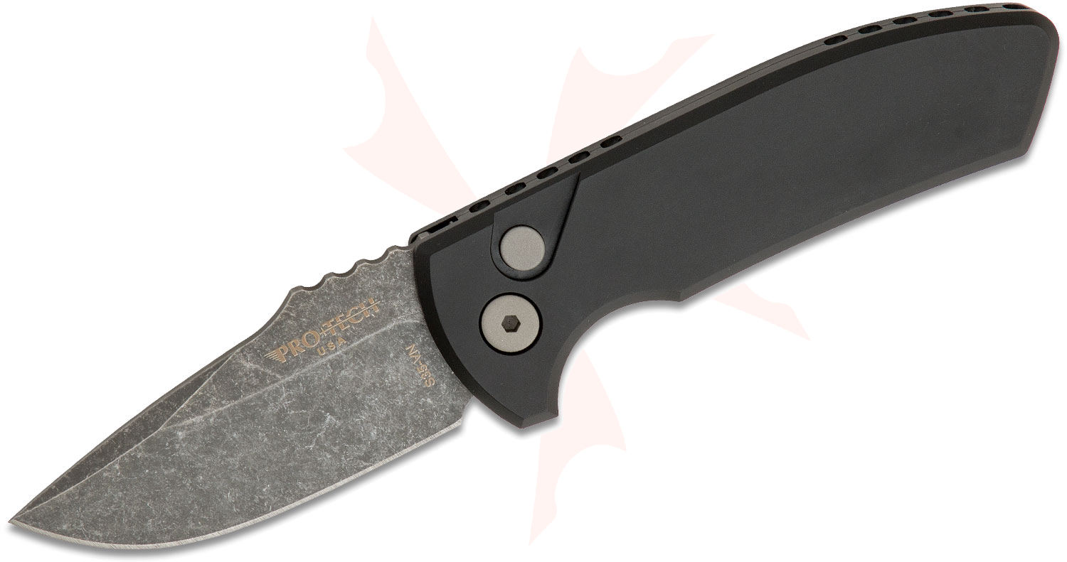 Pro-Tech LG411 Les George SBR Short Bladed Rockeye AUTO Folding Knife 2.5" S35VN Acid Washed ...