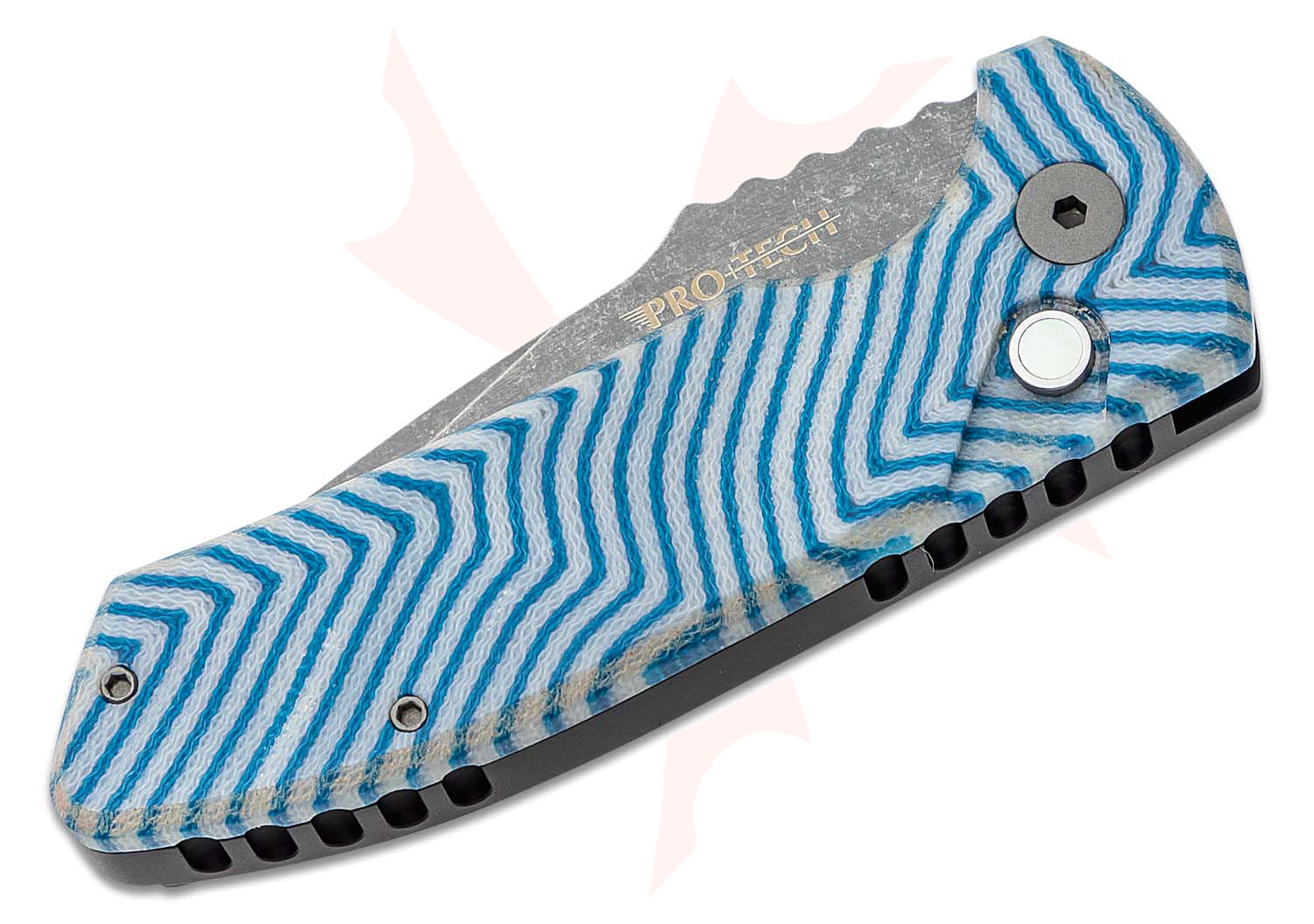 Pro-Tech Les George SBR Short Bladed Rockeye AUTO Folding Knife 2.5" S35VN Acid Washed Plain ...