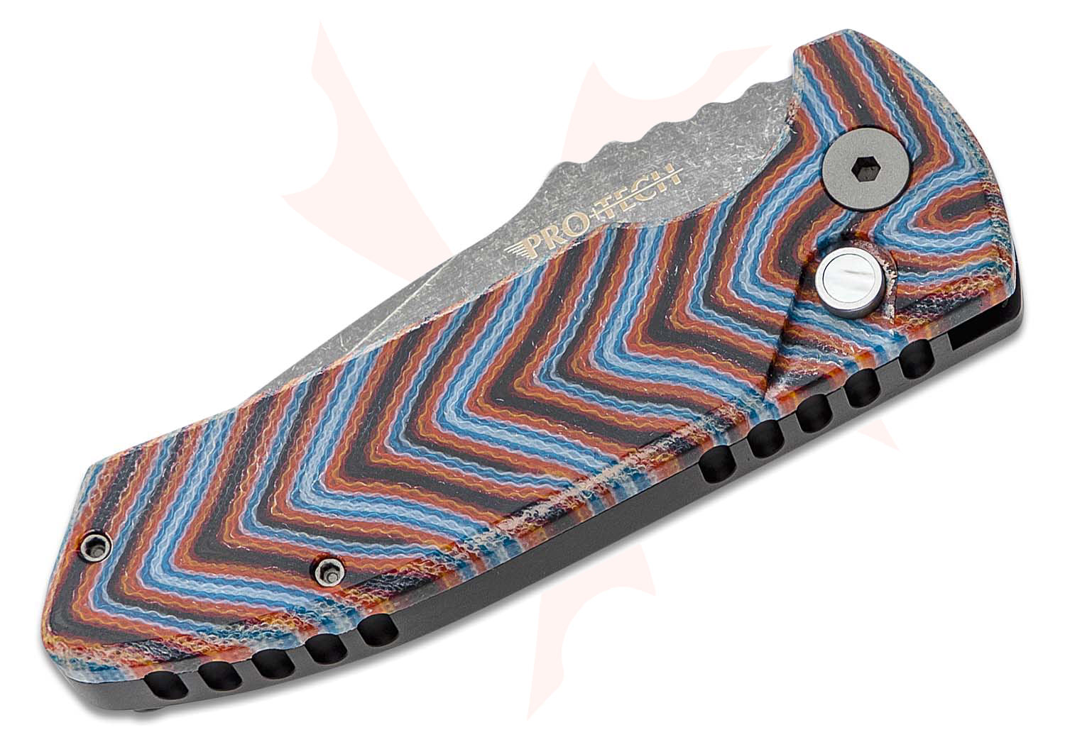 Pro-Tech Les George SBR Short Bladed Rockeye AUTO Folding Knife 2.5" S35VN Acid Washed Plain ...