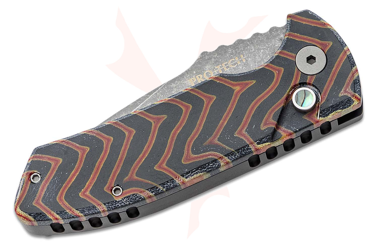 Pro-Tech Les George SBR Short Bladed Rockeye AUTO Folding Knife 2.5" S35VN Acid Washed Plain ...