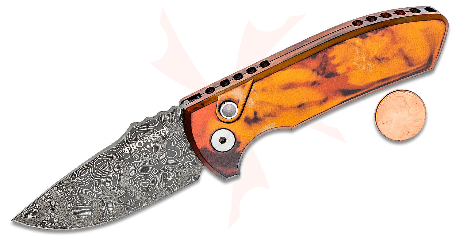 Pro-Tech LG DFD20 Les George Custom SBR Short Bladed Rockeye AUTO Folding Knife 2.5" Nichols ...