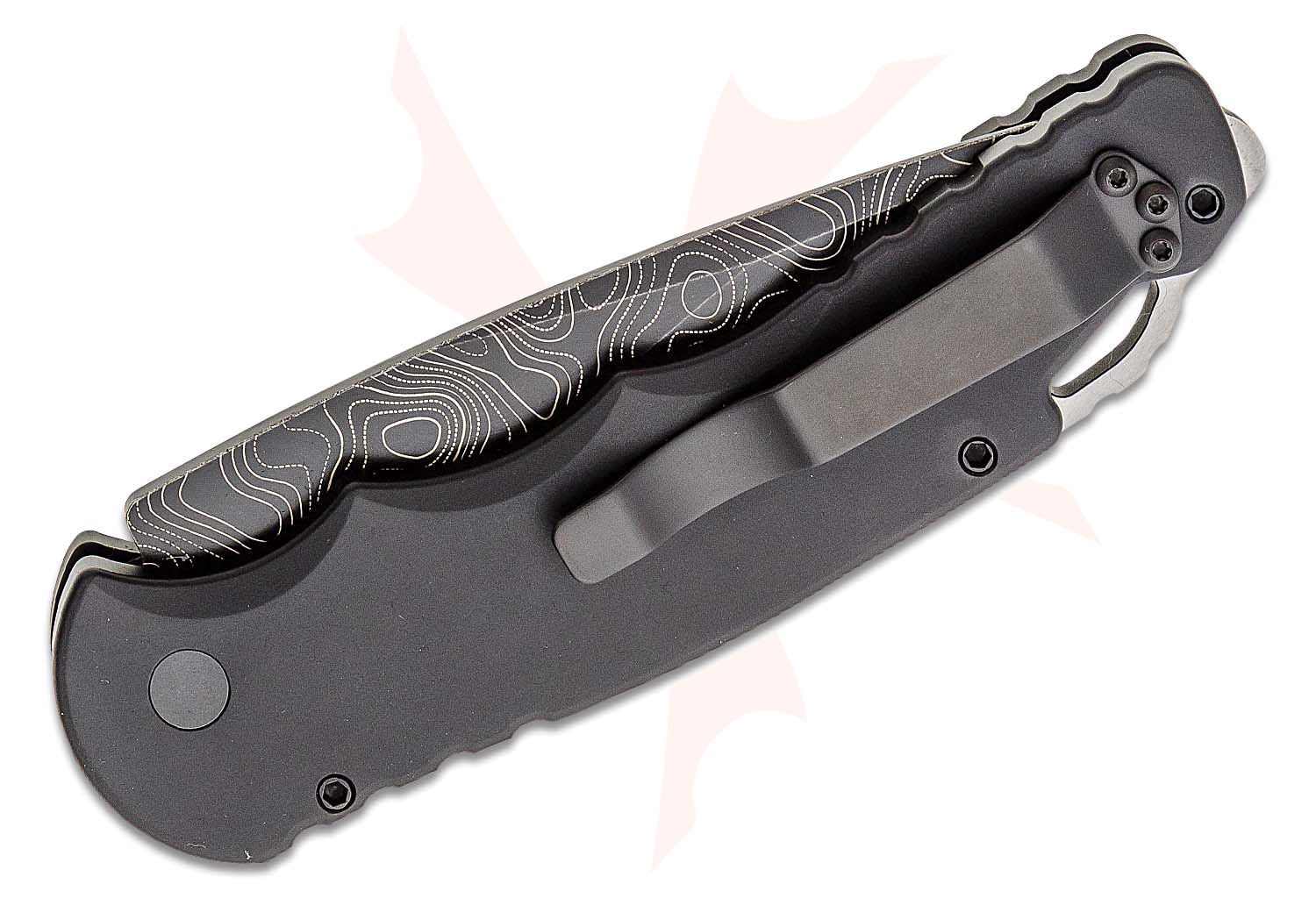 Pro-Tech Custom TR-4 AUTO Folding Knife 4" CPM-D2 Black DLC Topographic ...
