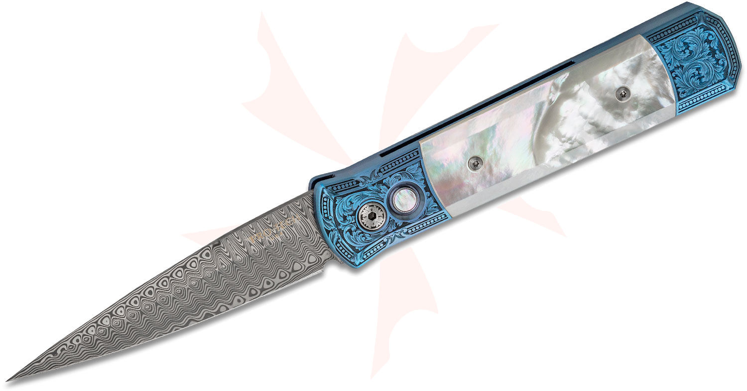 Pro-Tech Ultimate Custom Godfather AUTO Folding Knife 4" Damasteel ...