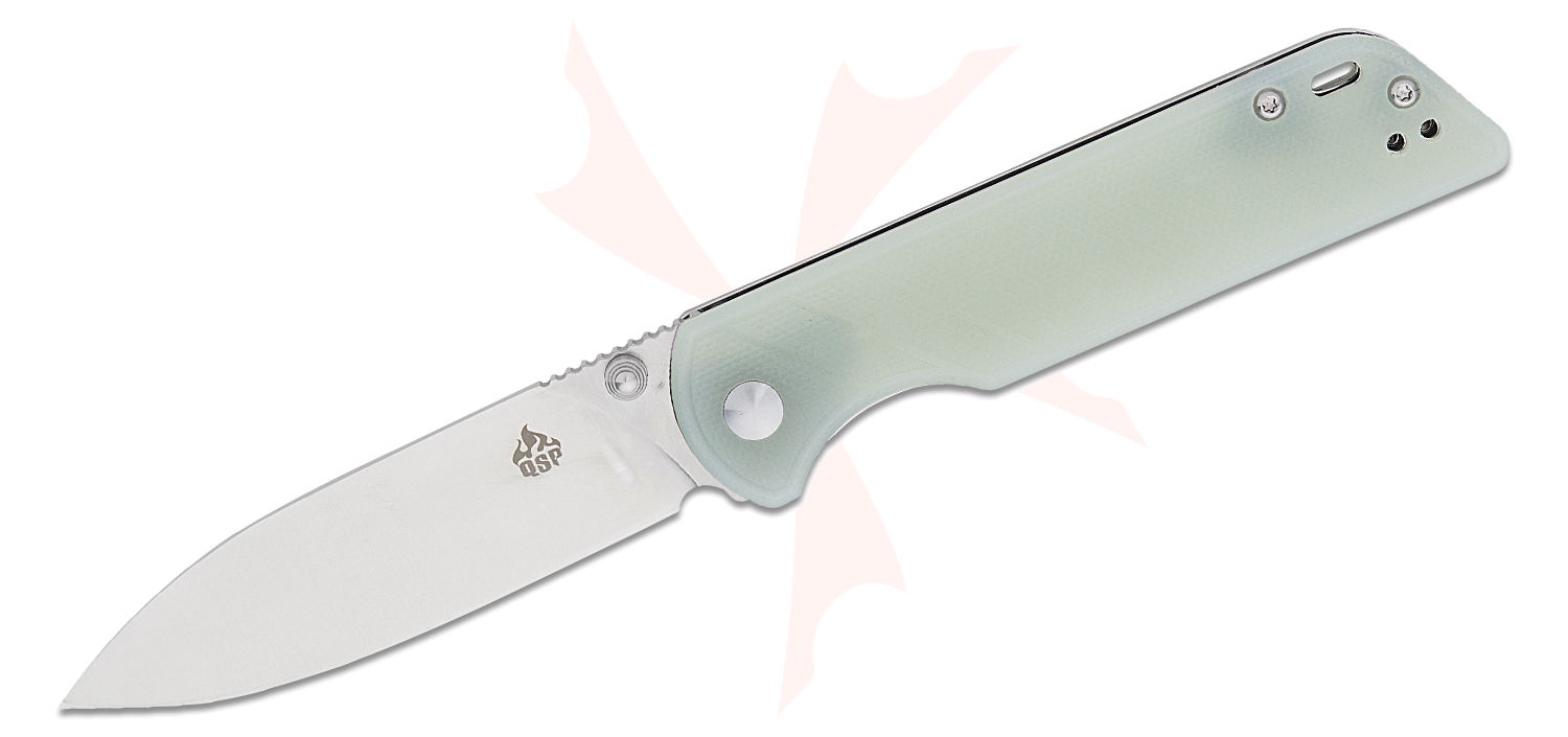 QSP Knives Parrot V2 Liner Lock Folding Knife 3.25" D2 Satin Spear ...