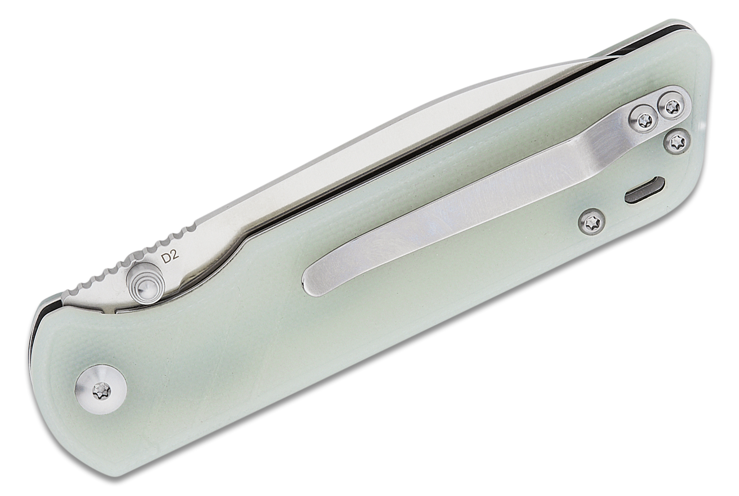 QSP Knives Parrot V2 Liner Lock Folding Knife 3.25" D2 Satin Spear ...