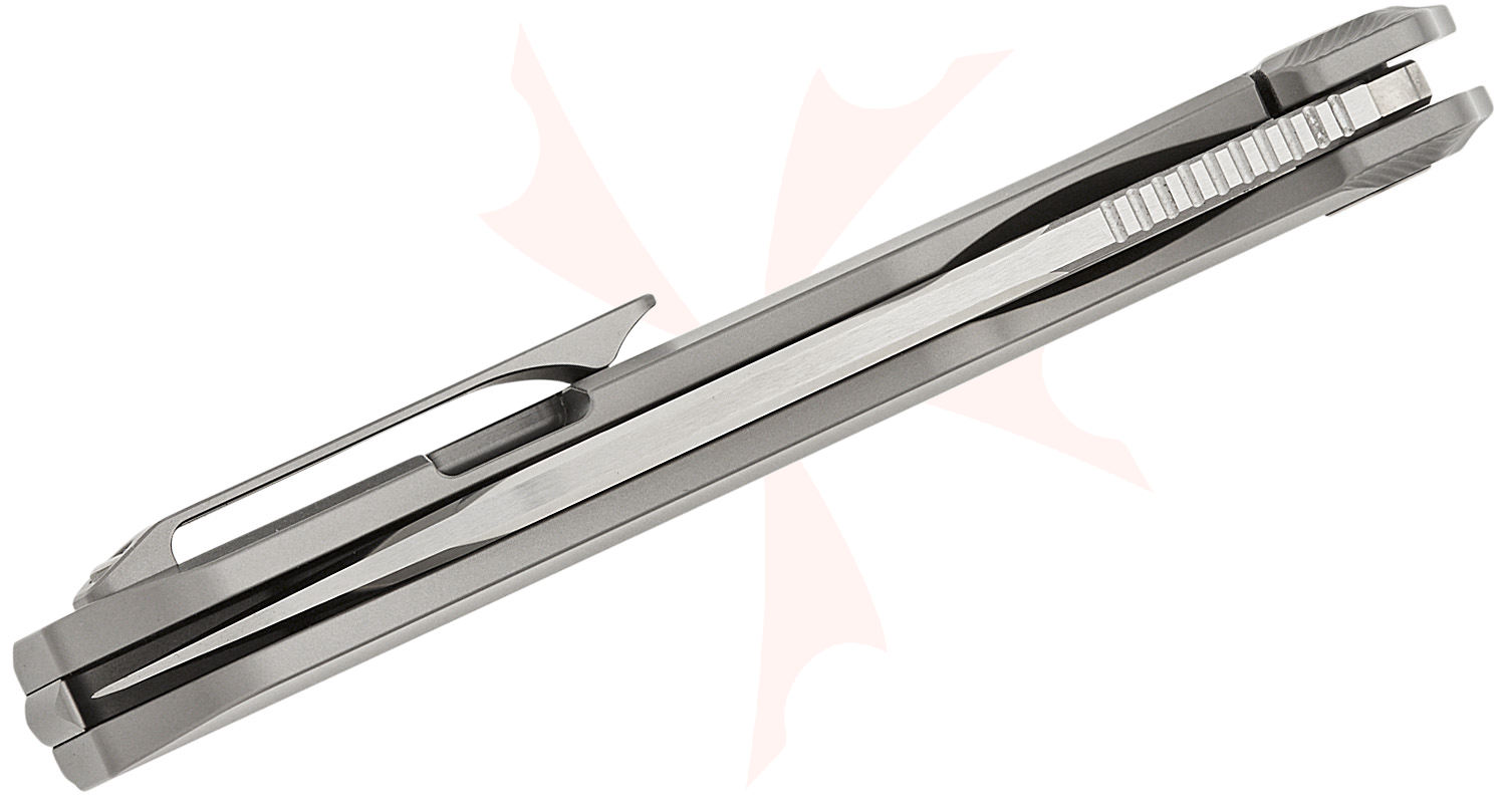 QSP Knives Woodpecker Frame Lock Flipper Knife 3.75" M390 Satin Drop ...