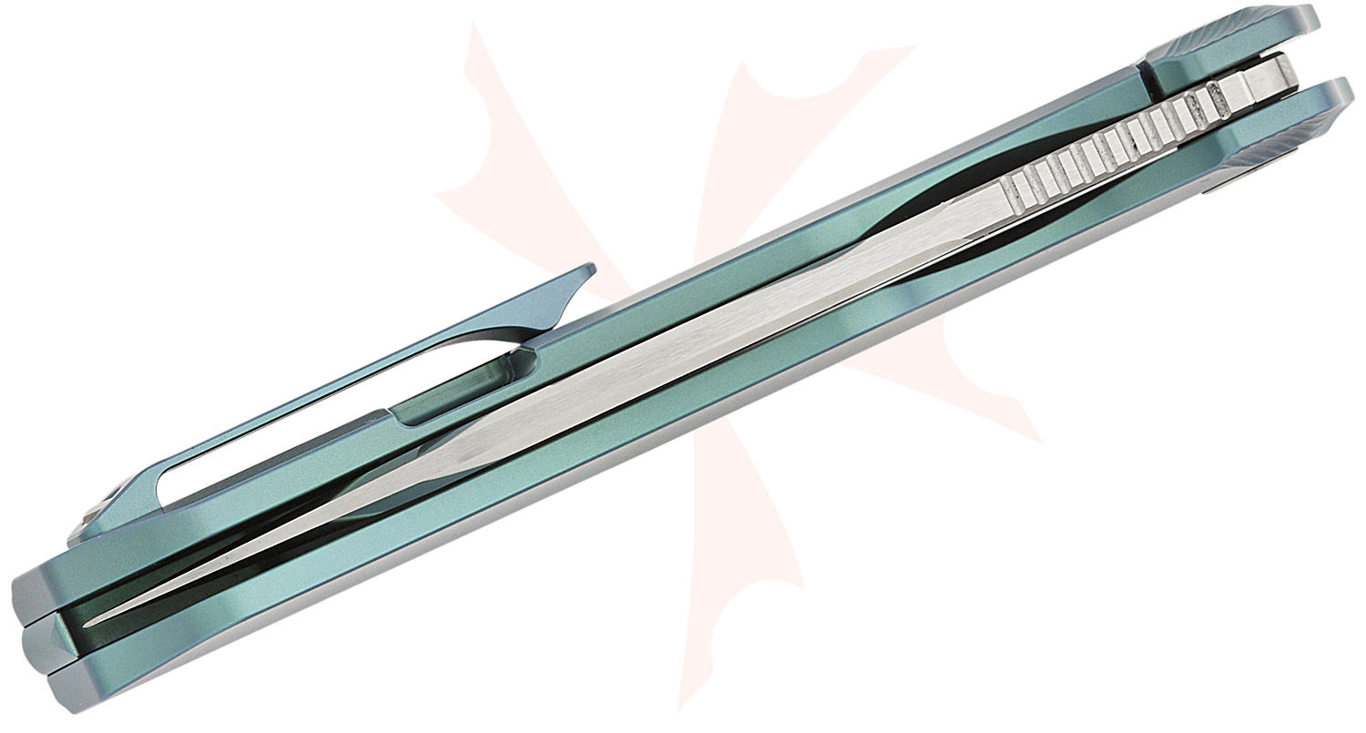 QSP Knives Woodpecker Frame Lock Flipper Knife 3.75" M390 Satin Drop ...