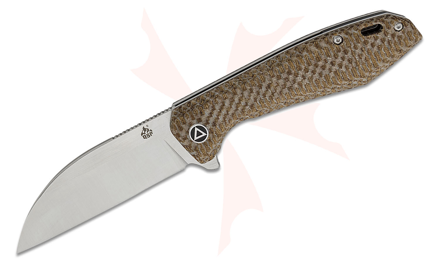 QSP Knives Pelican Flipper Knife 3.63" CPM-S35VN Two-Tone Satin ...