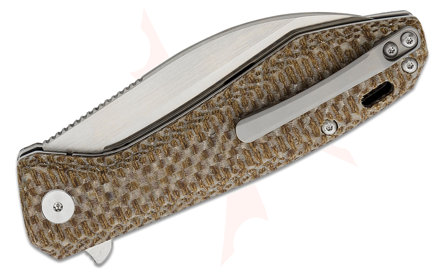 QSP Knives Pelican Flipper Knife 3.63" CPM-S35VN Two-Tone Satin ...