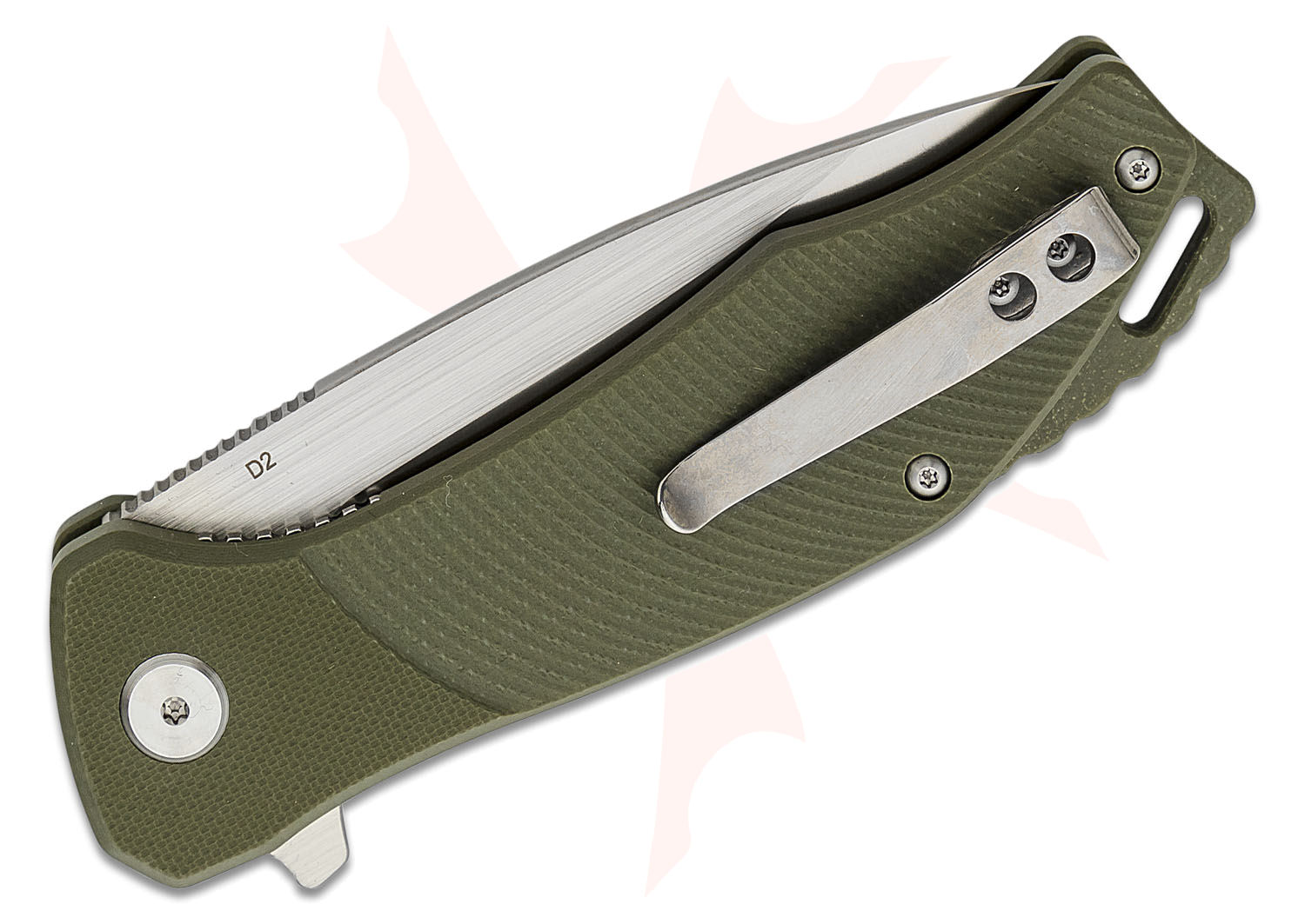 QSP Knives Raven Flipper Knife 3.375" D2 Two-Tone Recurve Drop Point ...