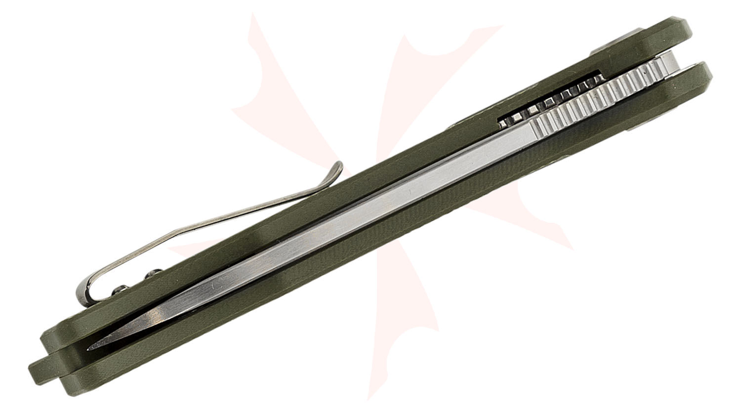 QSP Knives Raven Flipper Knife 3.375" D2 Two-Tone Recurve Drop Point ...