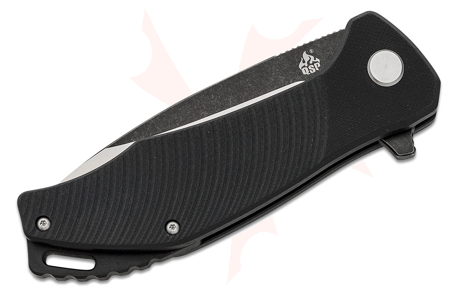 QSP Knives Raven Flipper Knife 3.375" D2 Two-Tone Recurve Drop Point ...