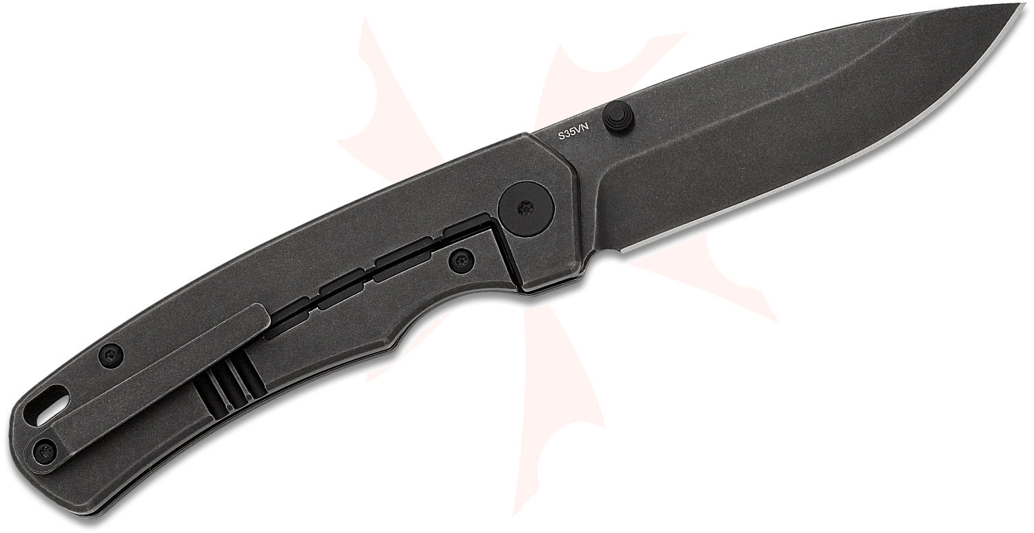 QSP Knives Puffin Folding Knife 3.03" S35VN Black Stonewashed Drop ...