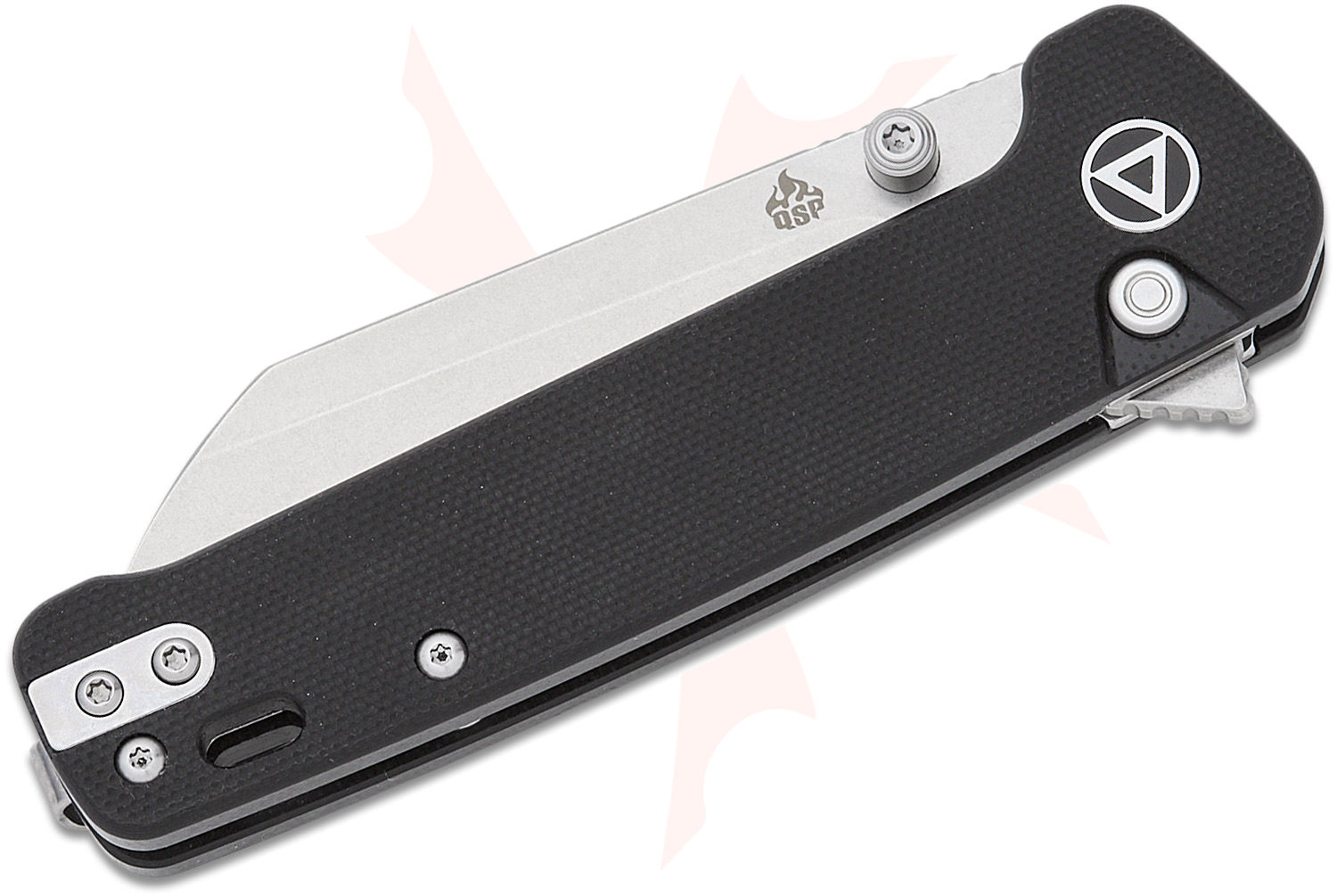 QSP Knives Penguin Button Lock Flipper Knife 3.06" 14C28N Stonewashed ...